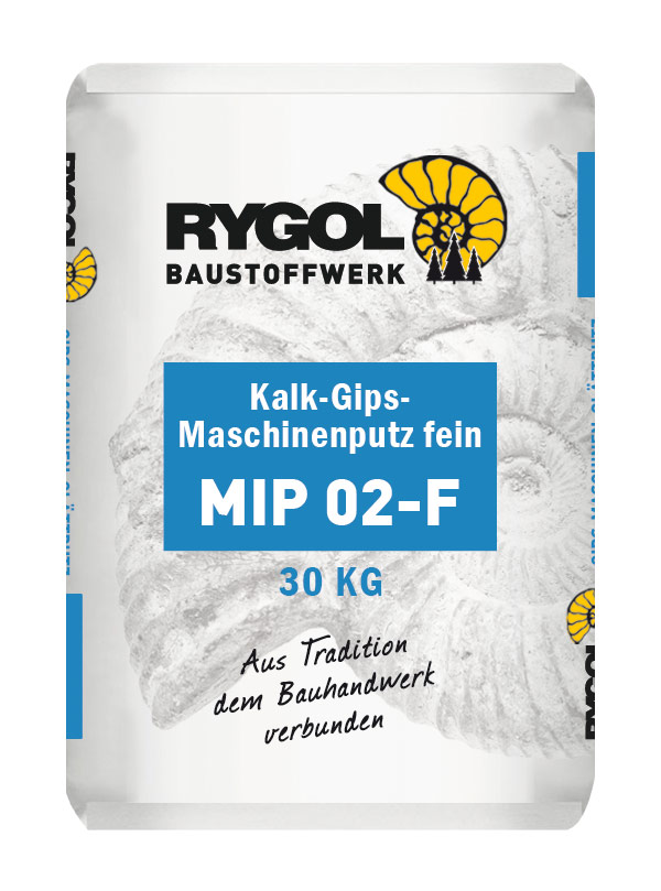 Kalk-Gips-Maschinenputz fein MIP 02-F | RYGOL Baustoffwerk